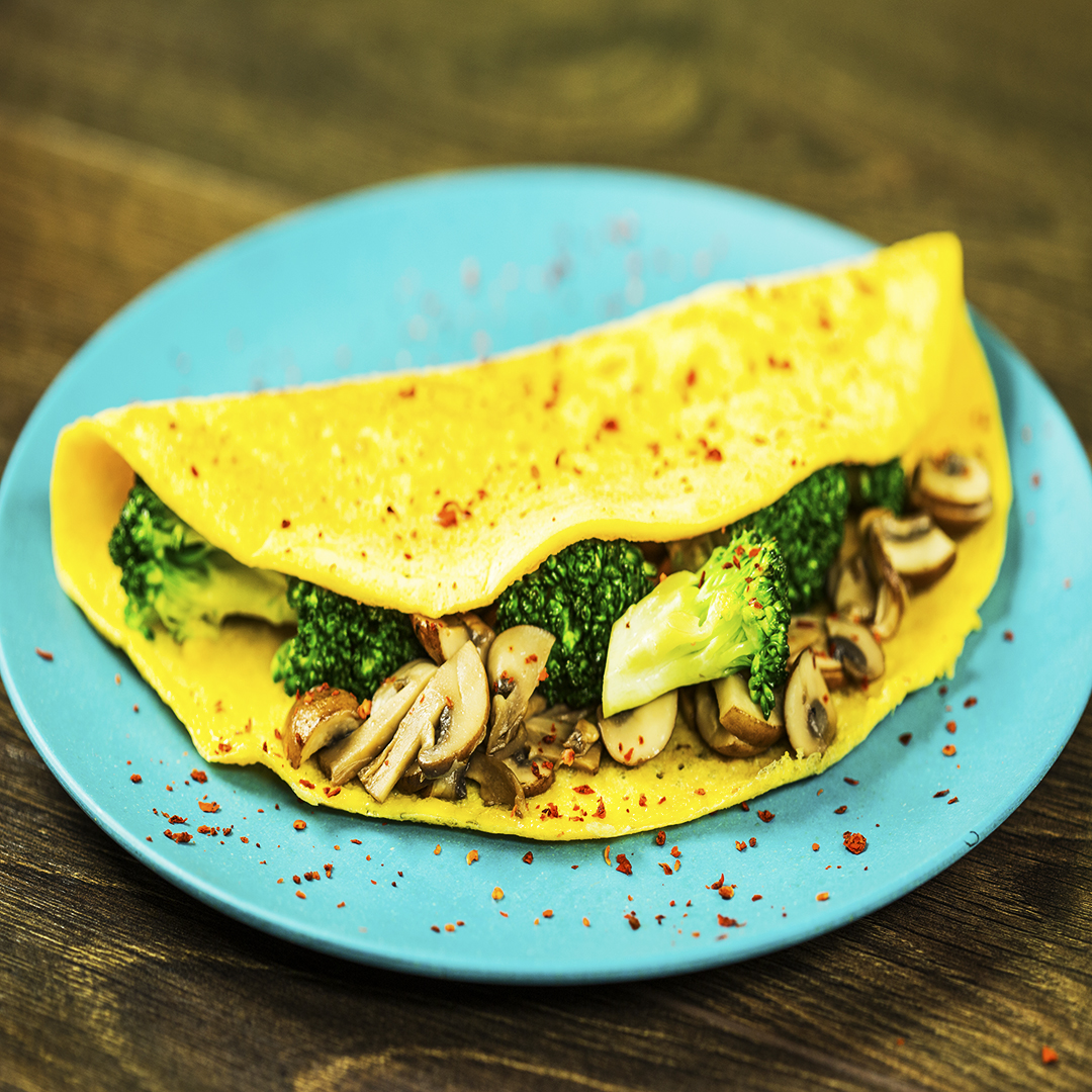 Shrimp and Mushroom Omelet - So Delicious