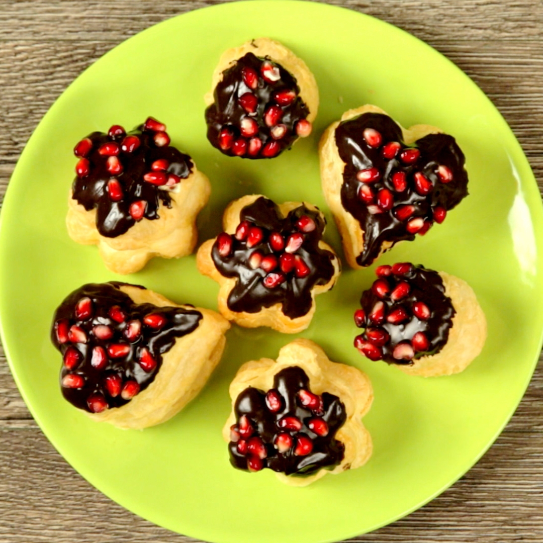 Peanut Butter and Chocolate Puff Pastry Swirls - So Delicious