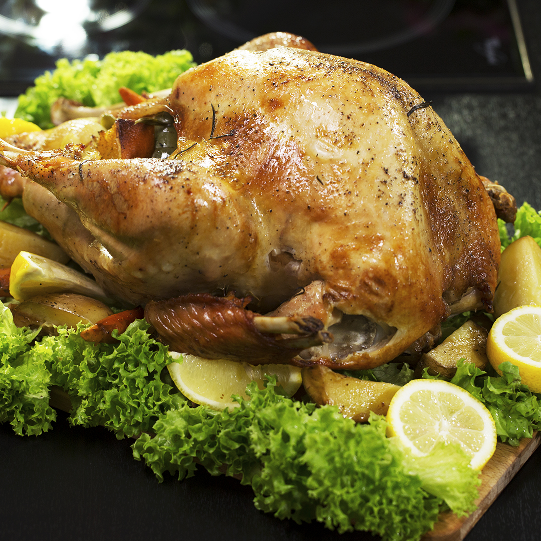 Whole Roasted Chicken with Onion and Chili - So Delicious