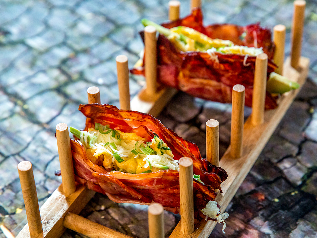 Bacon Weave Breakfast Taco | So Delicious